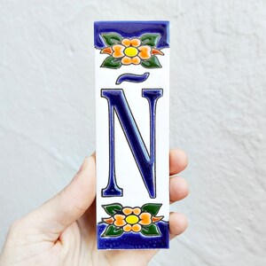 Large Ceramic Tile Letters and Numbers for Wall Hand Glazed in Spain ...