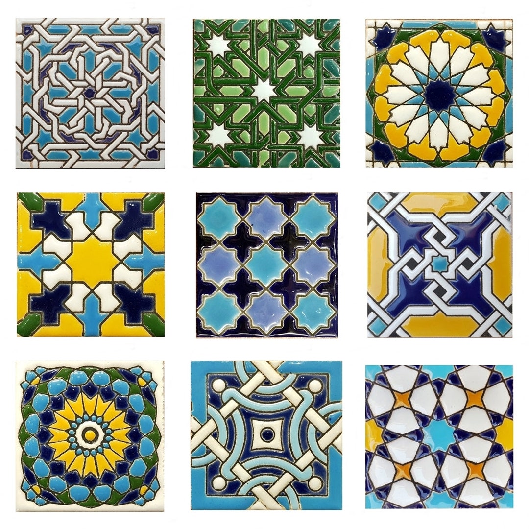 Andalusian Ceramic Tiles 7.5cm 3, Spanish Tiles for DIY, Decorative ... Andalusian Ceramic Tiles 7.5cm 3, Spanish Tiles for DIY, Decorative ...