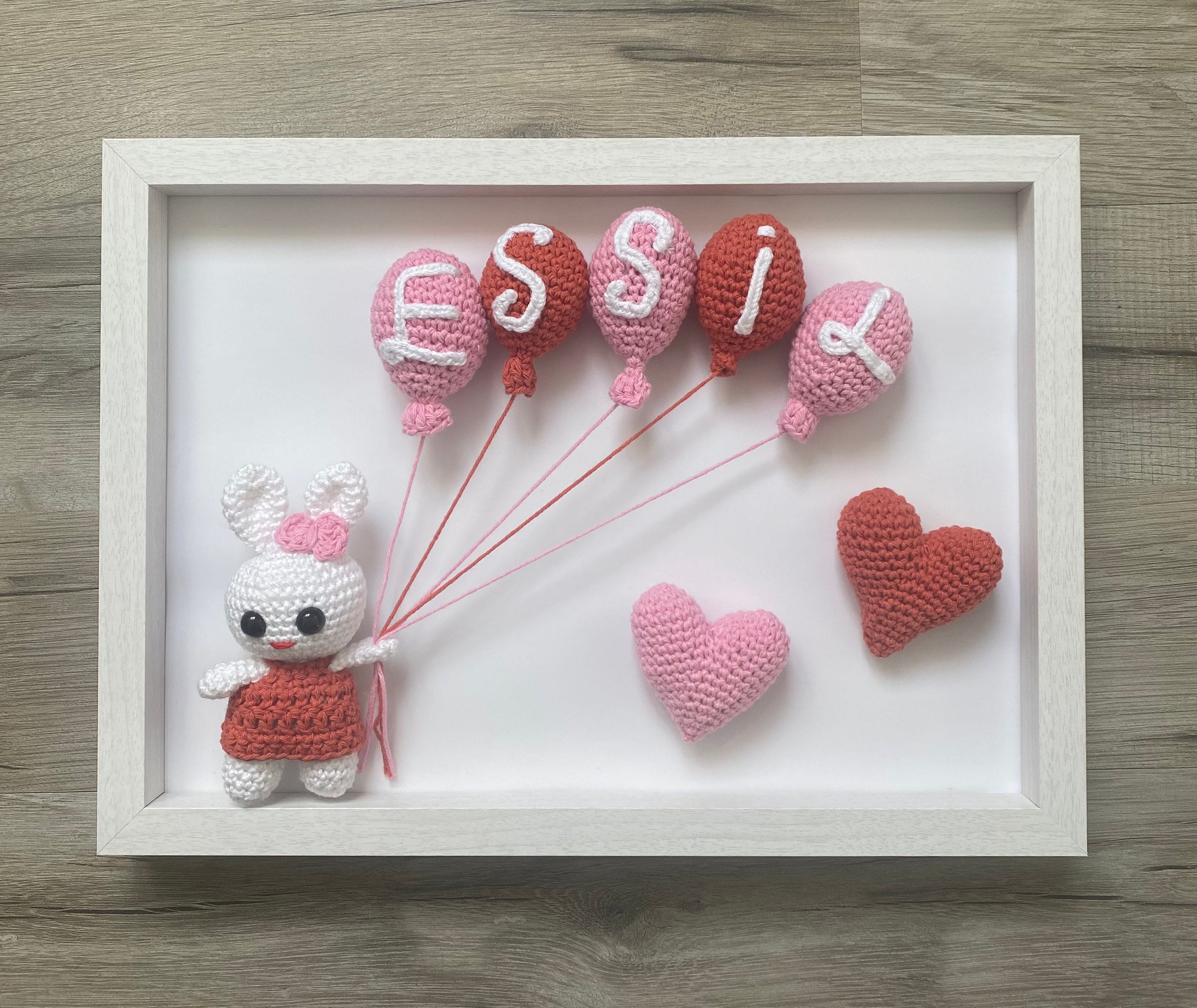 Amigurumi Knit Birth Rabbit Custom Wall Frame Personalized - Etsy Australia