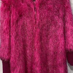 Chic Yeti - Hot Pink Faux Fur Coat M/L - Etsy
