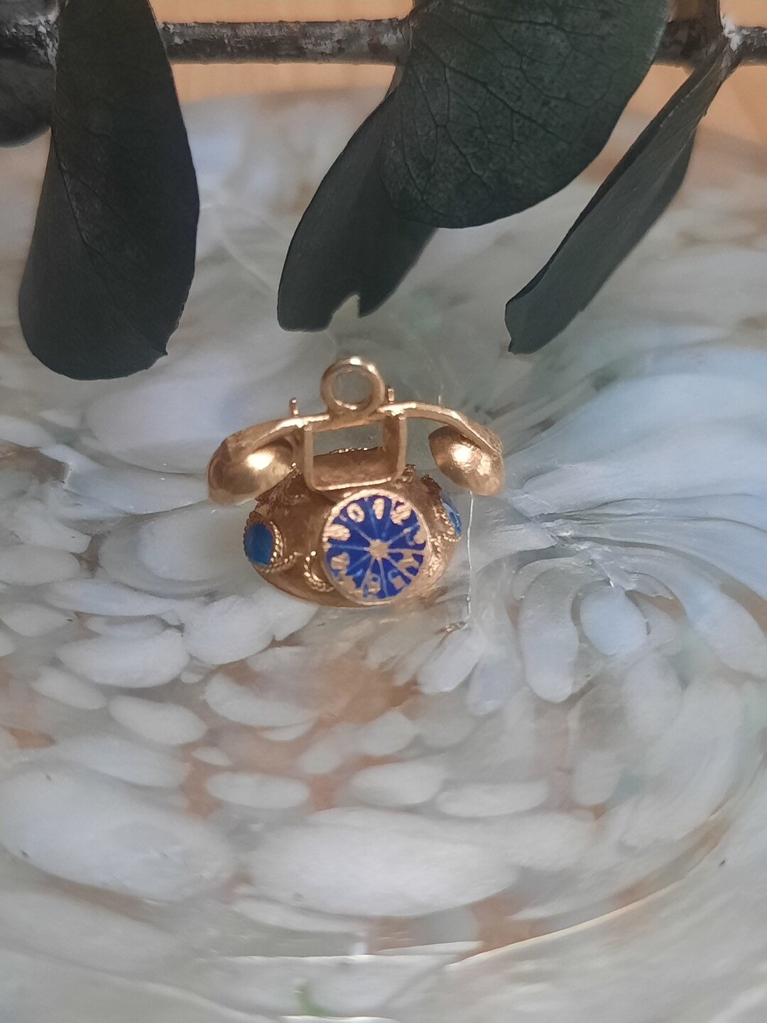 Vintage Gilt Telephone Charm. Novelty Phone Charm - Etsy