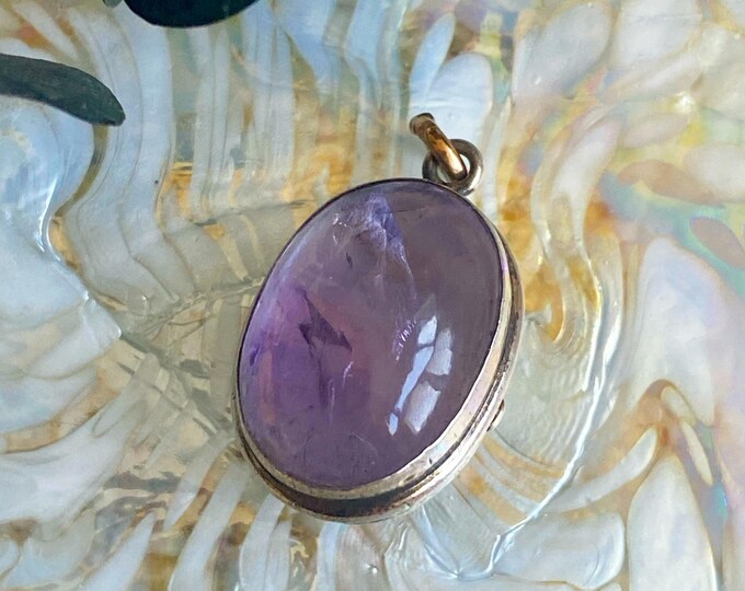 Antique Amethyst Orb Locket. Victorian Silver Pools of Light Ball ...
