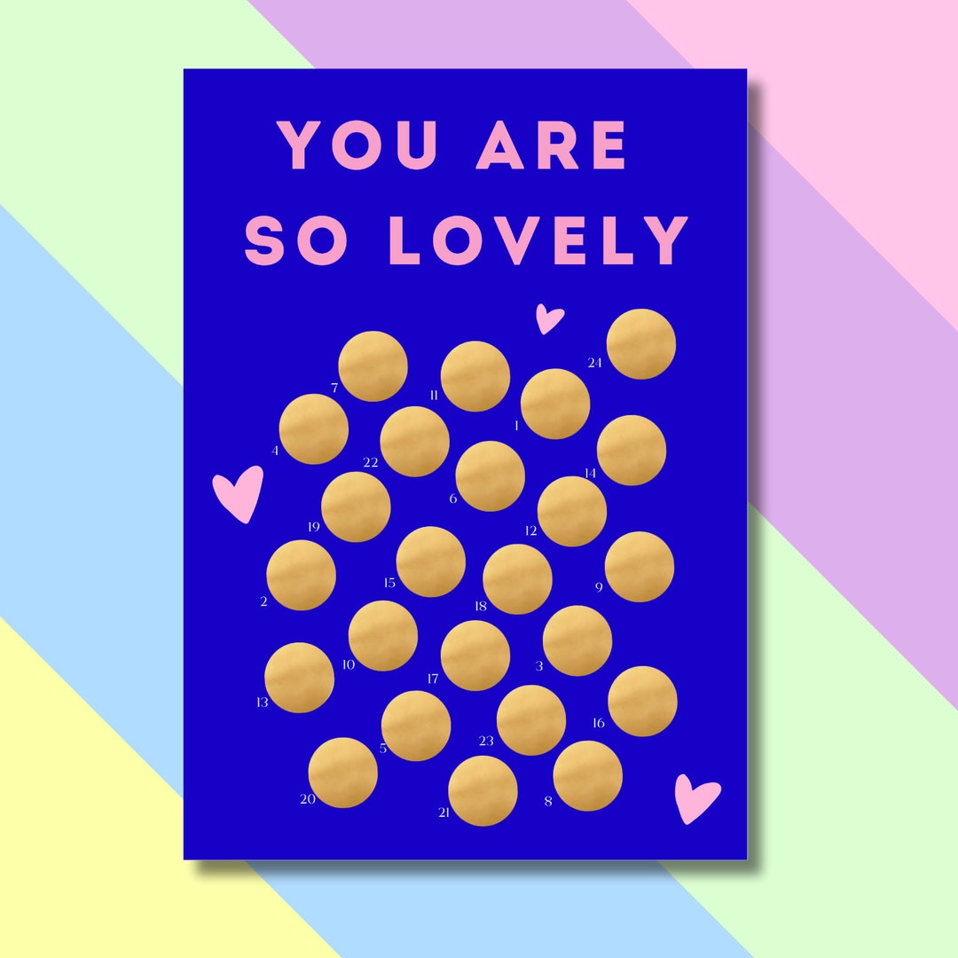 DIY Scratch Advent Calendar Scratch Christmas Calendar You - Etsy