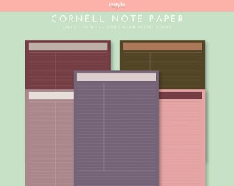 Cornell Paper Landscape Cornell Note-taking Cornell Paper Template ...