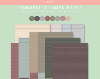 Cornell Paper Landscape | Cornell Note-taking | Cornell Paper Template ...
