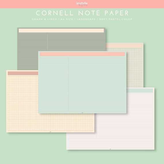 Cornell Paper Landscape Cornell Note-taking Cornell Paper - Etsy