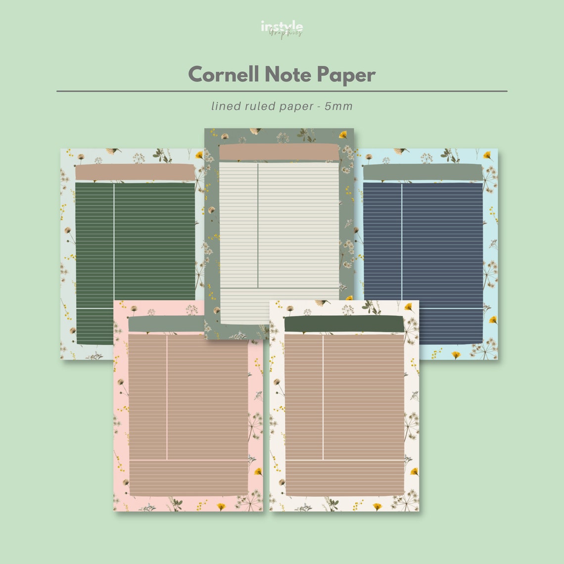 A4 Cornell Notes Template Cornell Paper Cornell Note - Etsy