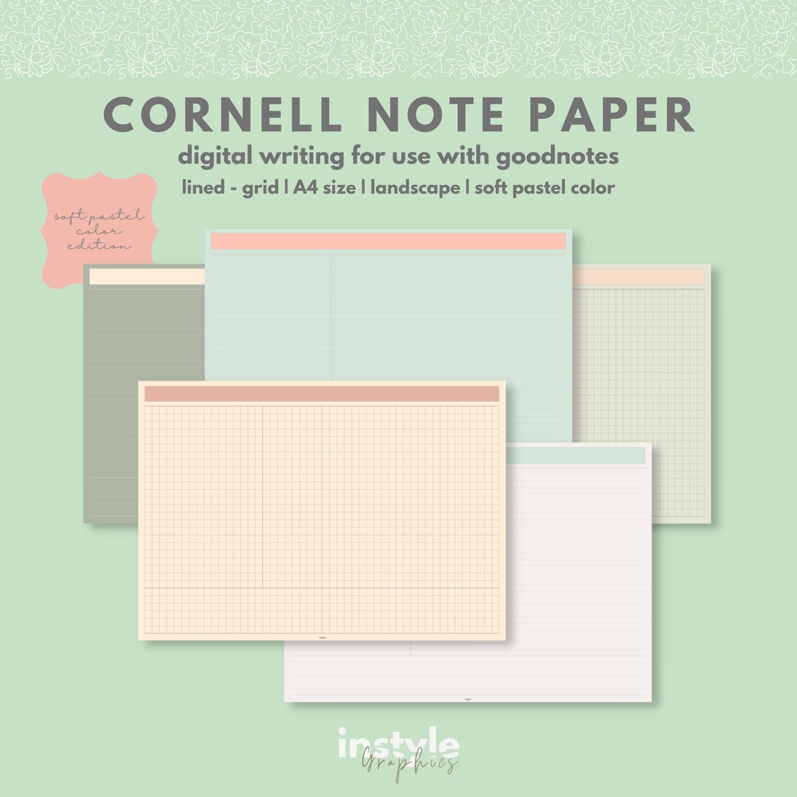 Cornell Paper Landscape Cornell Note-Taking Cornell Paper | Etsy
