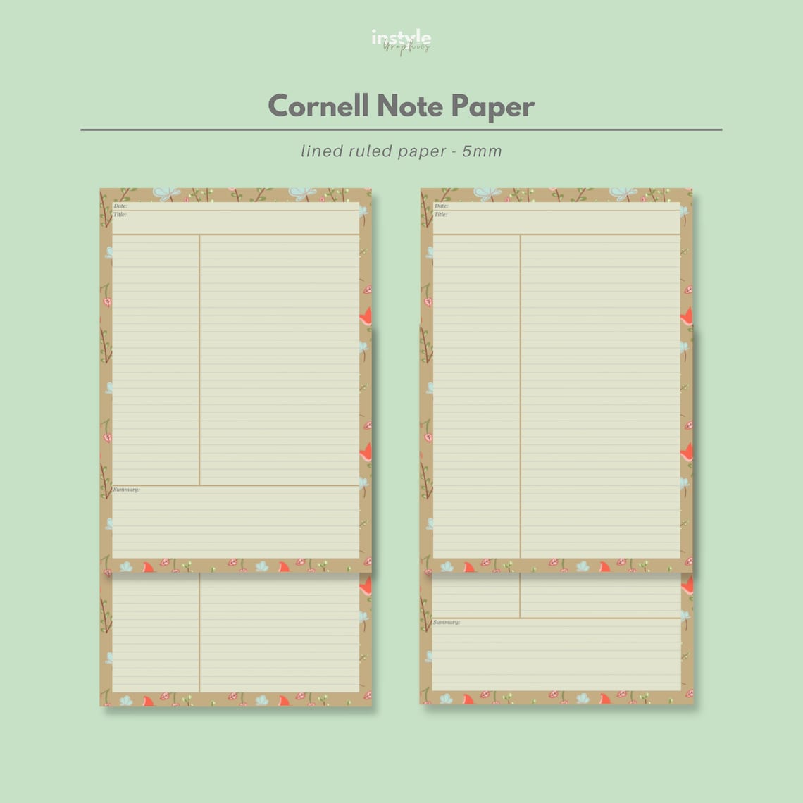 Cornell Paper | Cornell Note-taking | Cornell Paper Template | Cornell ...