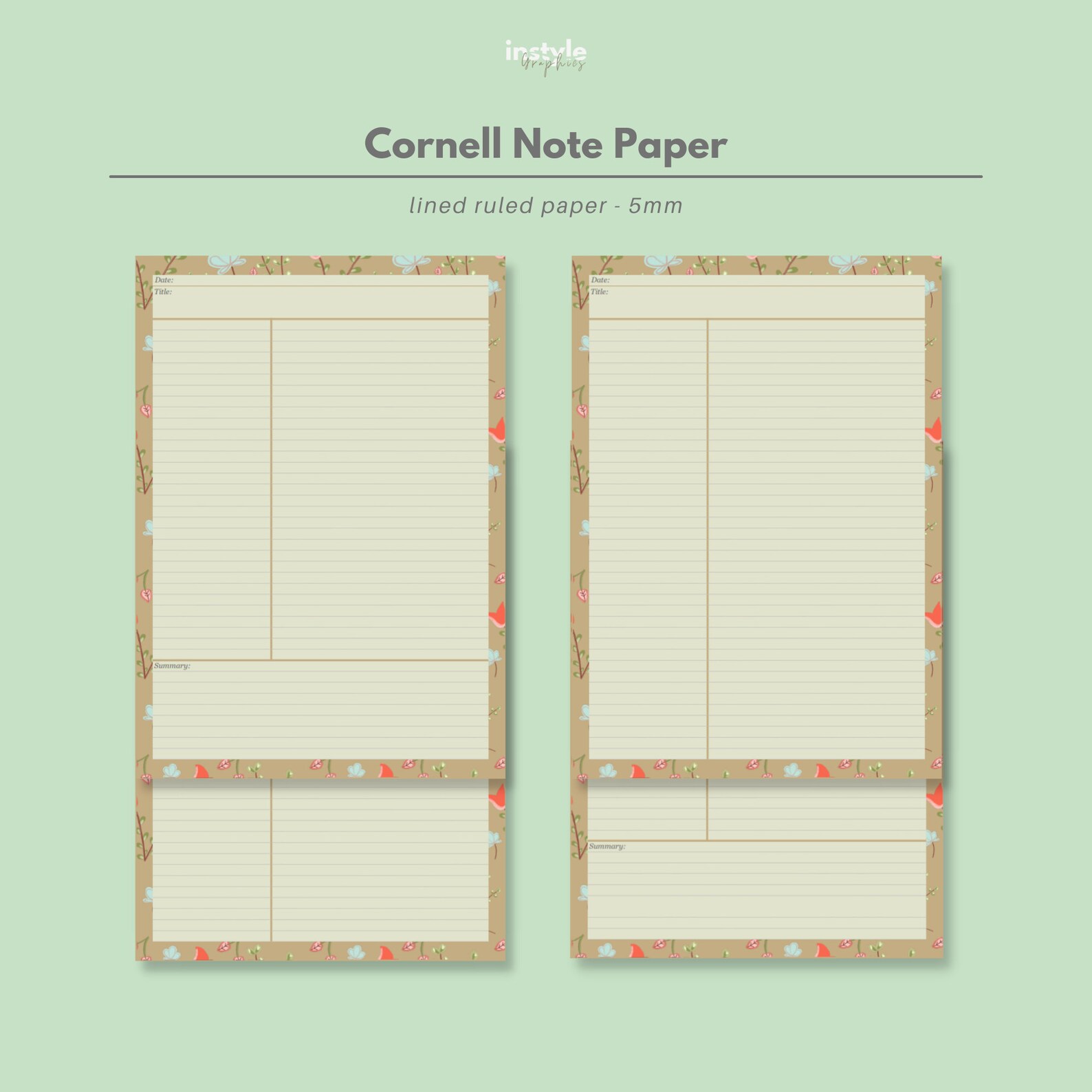 Cornell Paper | Cornell Note-taking | Cornell Paper Template | Cornell ...
