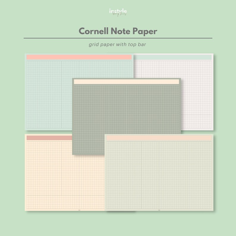 Cornell Paper Landscape | Cornell Note-taking | Cornell Paper Template ...