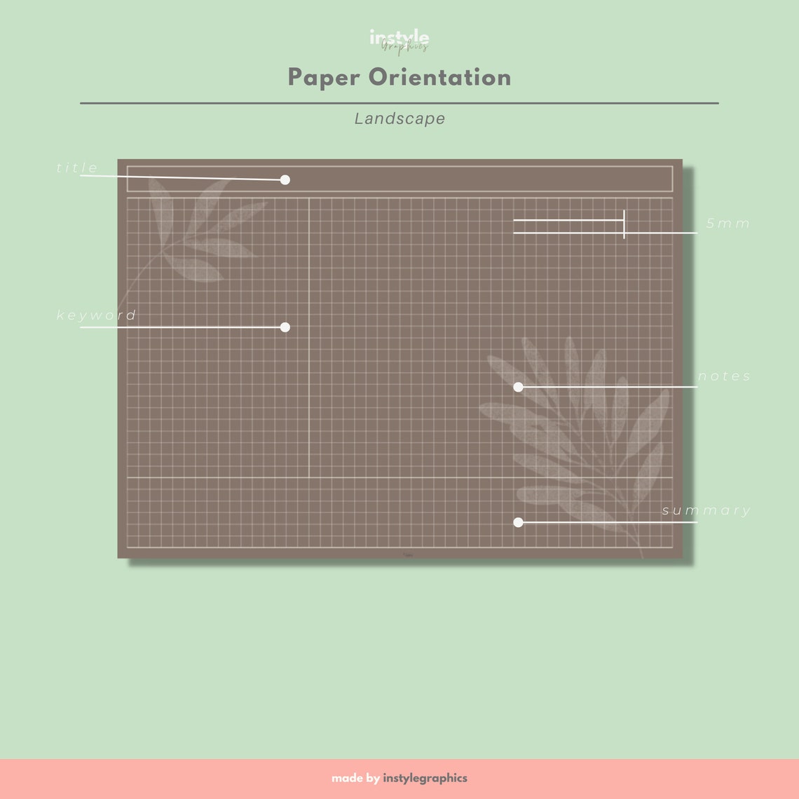Paper Template Landscape & Portrait | Lined Paper | Cornell Paper ...