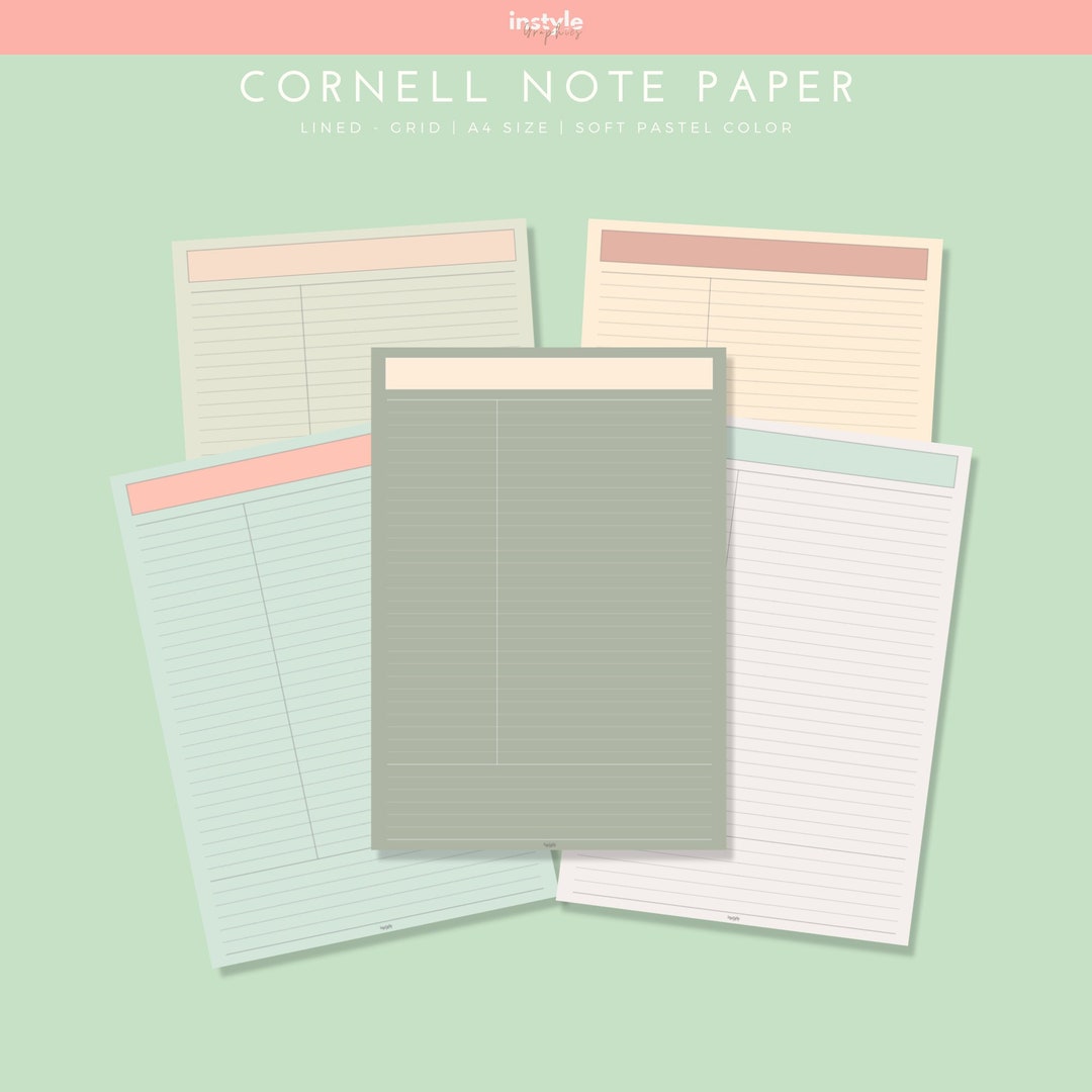 Cornell Paper Cornell Note-taking Cornell Paper Template Cornell Paper ...