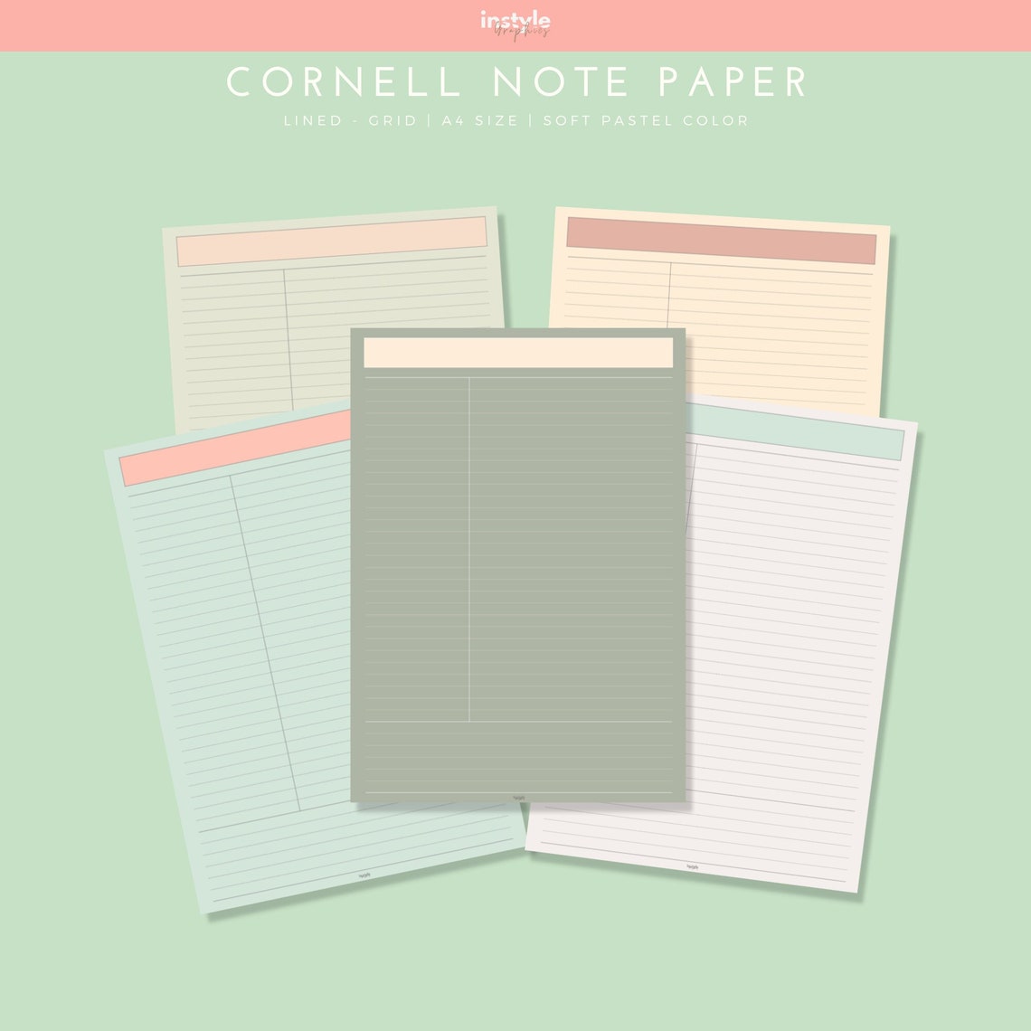 Cornell Paper Cornell Note-taking Cornell Paper Template - Etsy