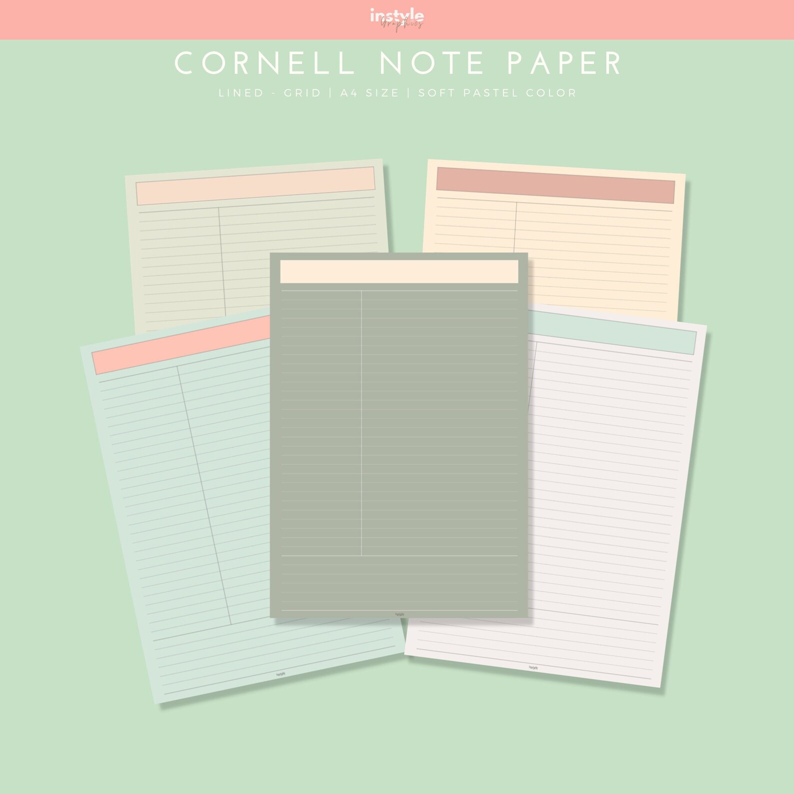 Cornell Paper Cornell Note-taking Cornell Paper Template - Etsy