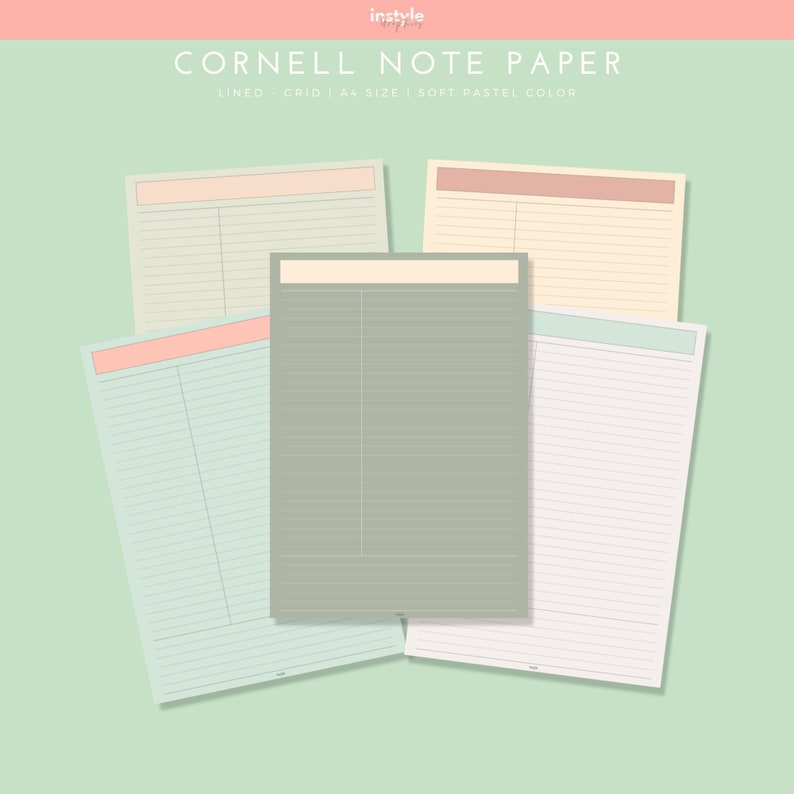 Cornell Paper Cornell Note-taking Cornell Paper Template - Etsy