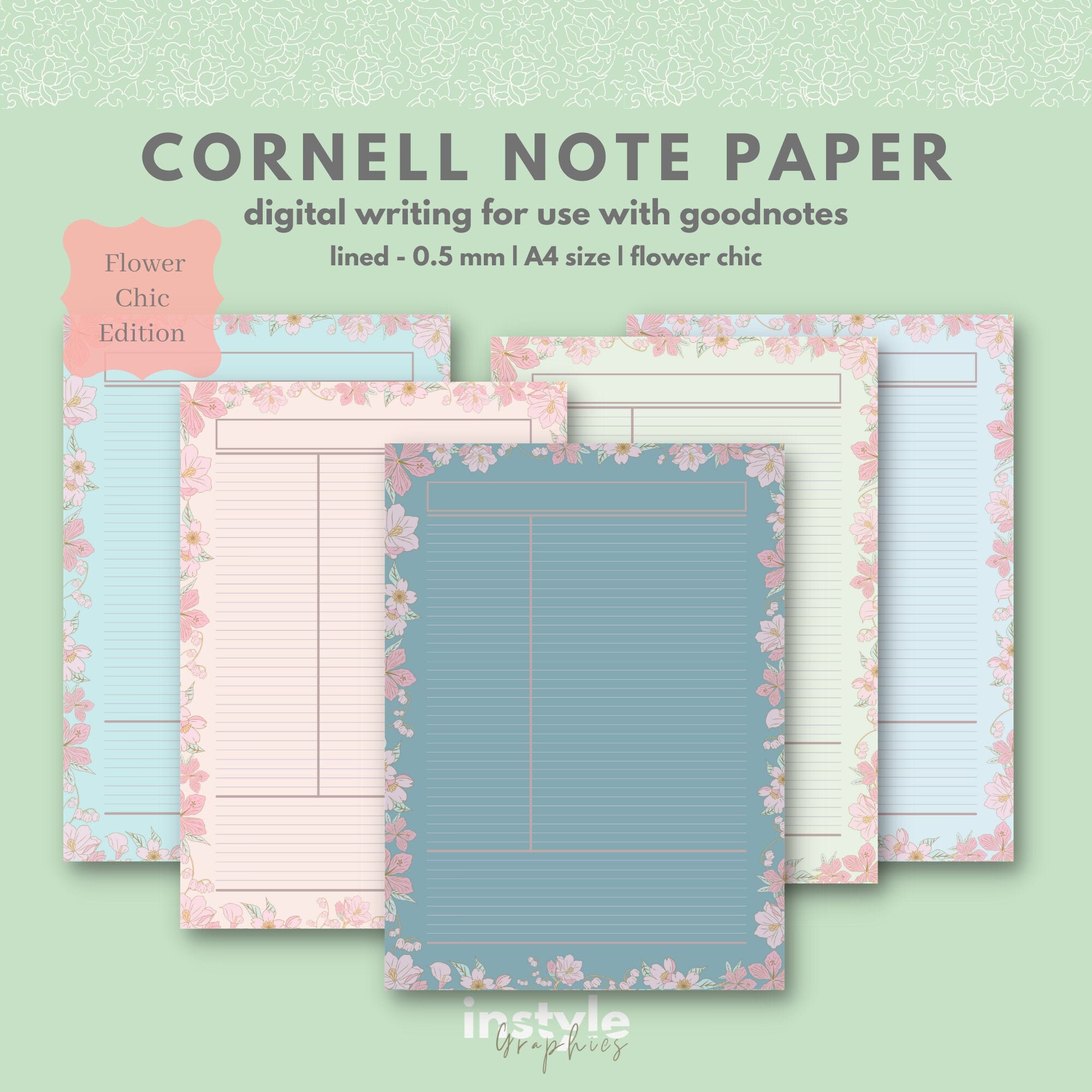 Cornell Paper Cornell Notes Cornell Note Template | Etsy