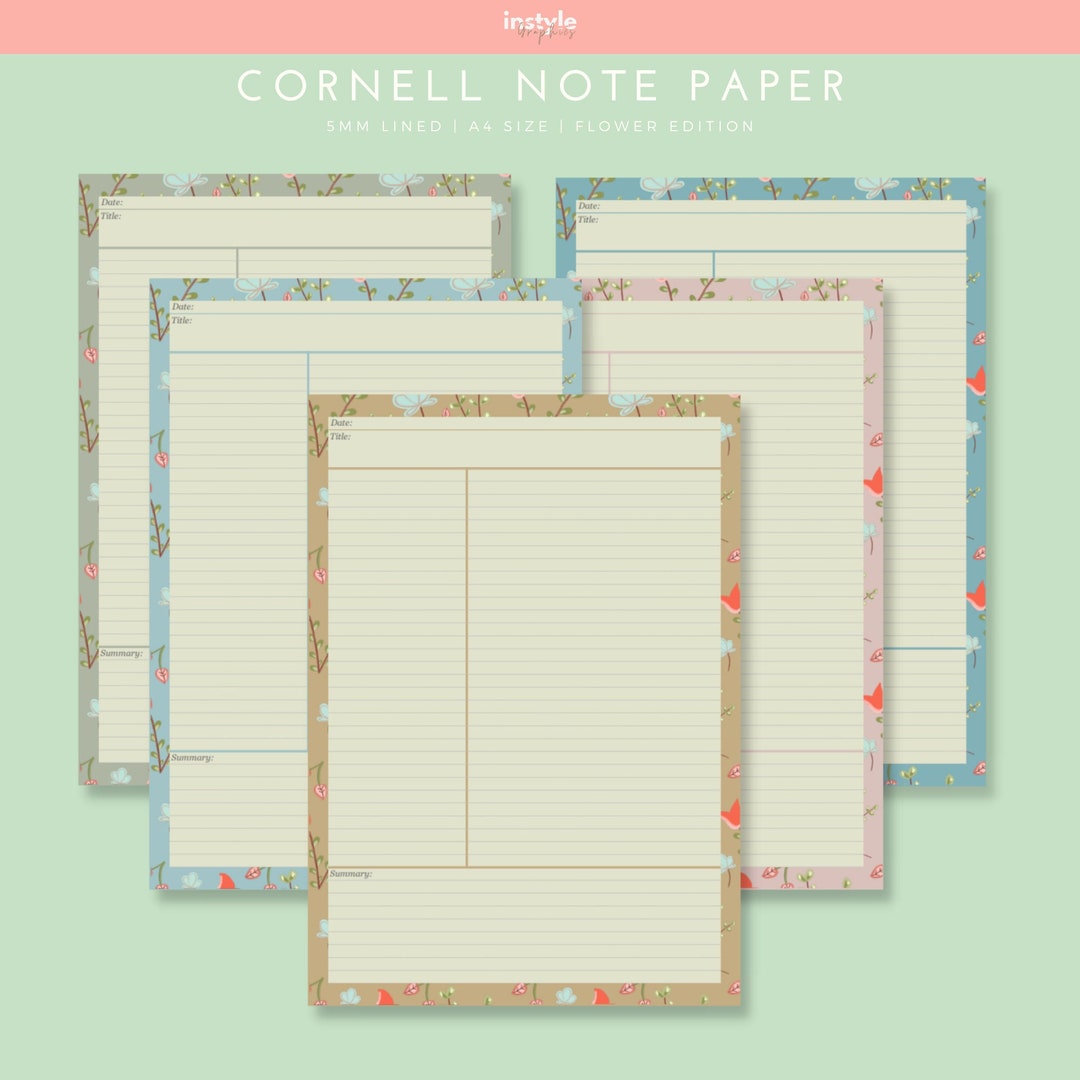 Cornell Paper | Cornell Note-taking | Cornell Paper Template | Cornell ...