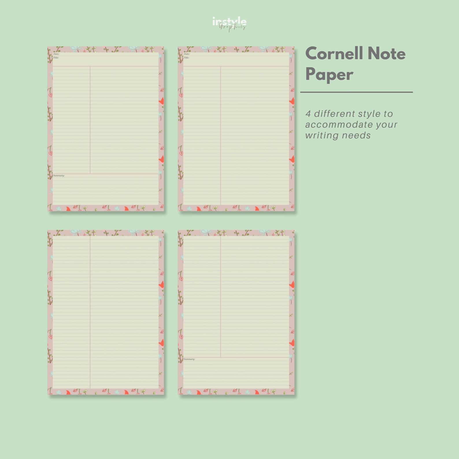 Cornell Paper | Cornell Note-taking | Cornell Paper Template | Cornell ...