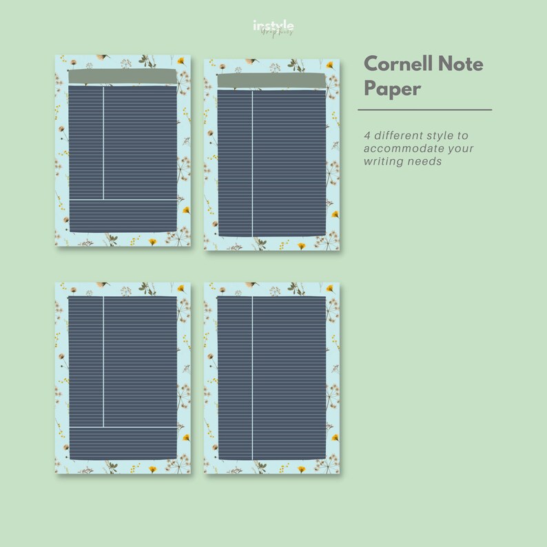 A4 Cornell Notes Template | Cornell Paper | Cornell Note Taking | Lined ...