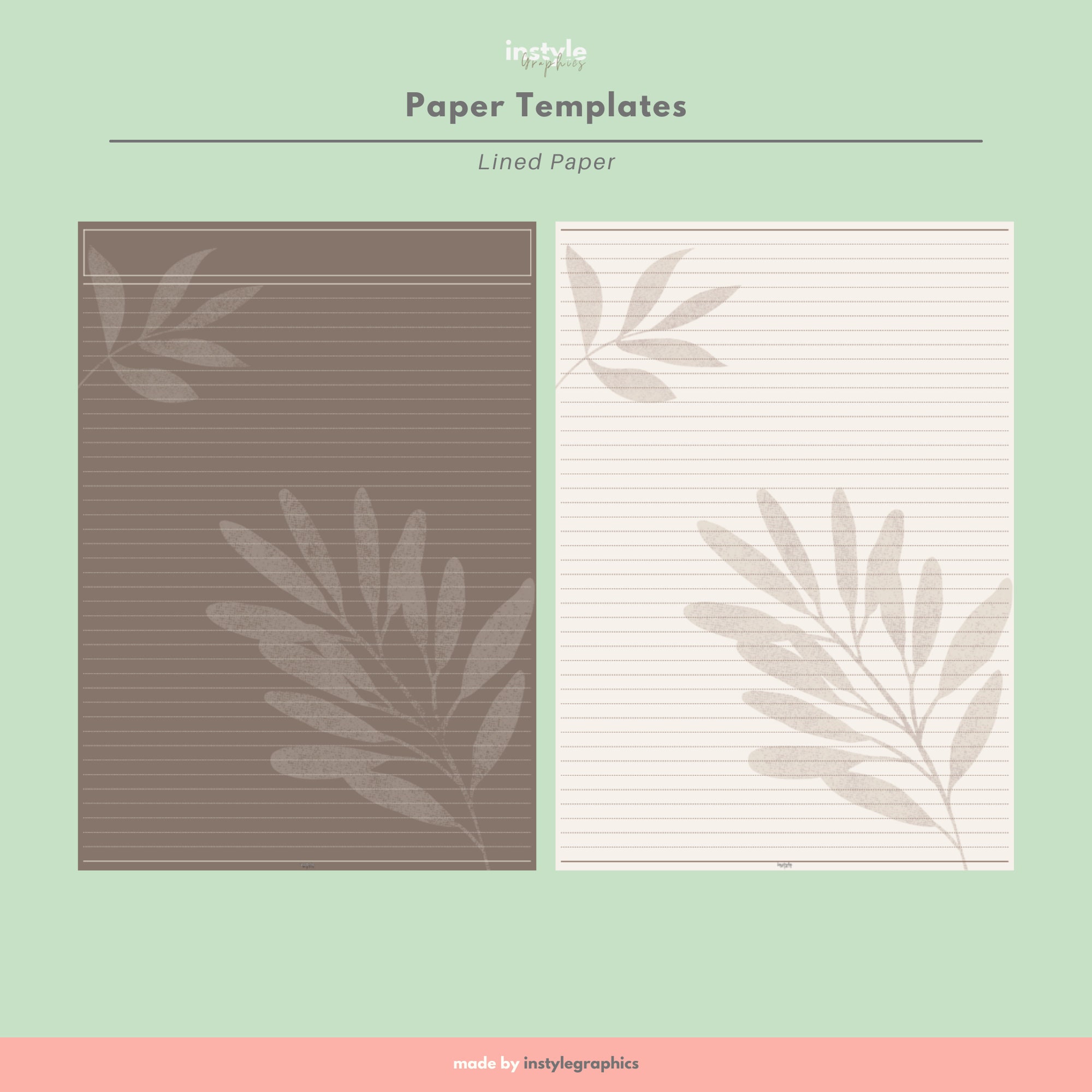 Paper Template Landscape & Portrait | Lined Paper | Cornell Paper ...