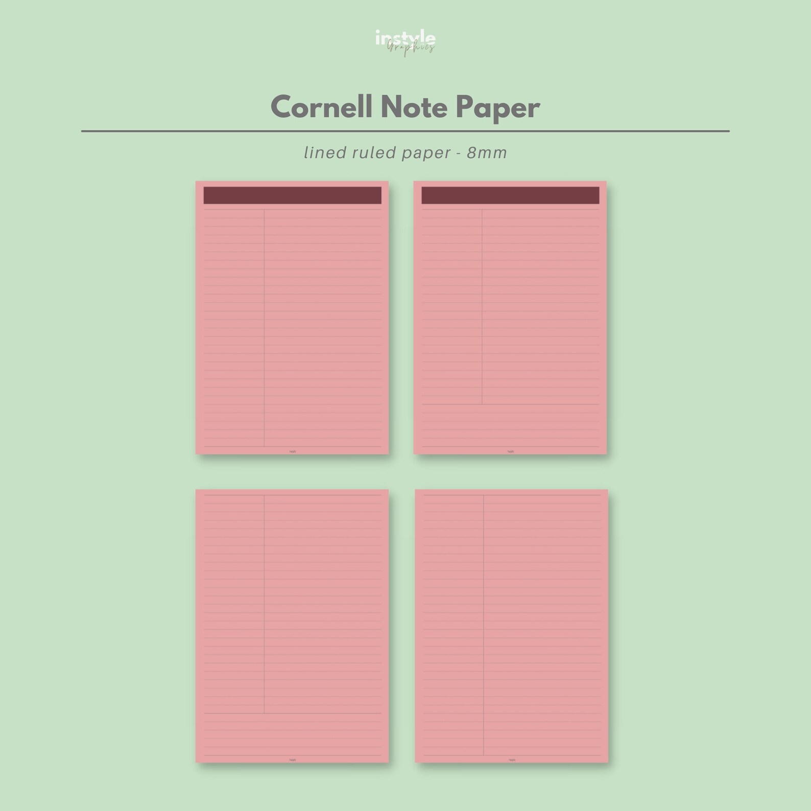 Cornell Paper | Cornell Paper Template | Cornell Paper for Goodnotes ...