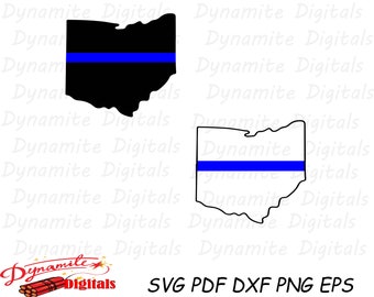Ohio Thin Blue Line Svg - Etsy