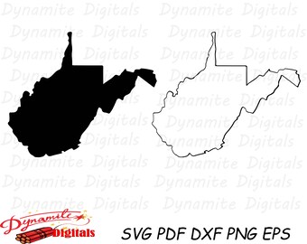 Wv State Outline Svg - Etsy