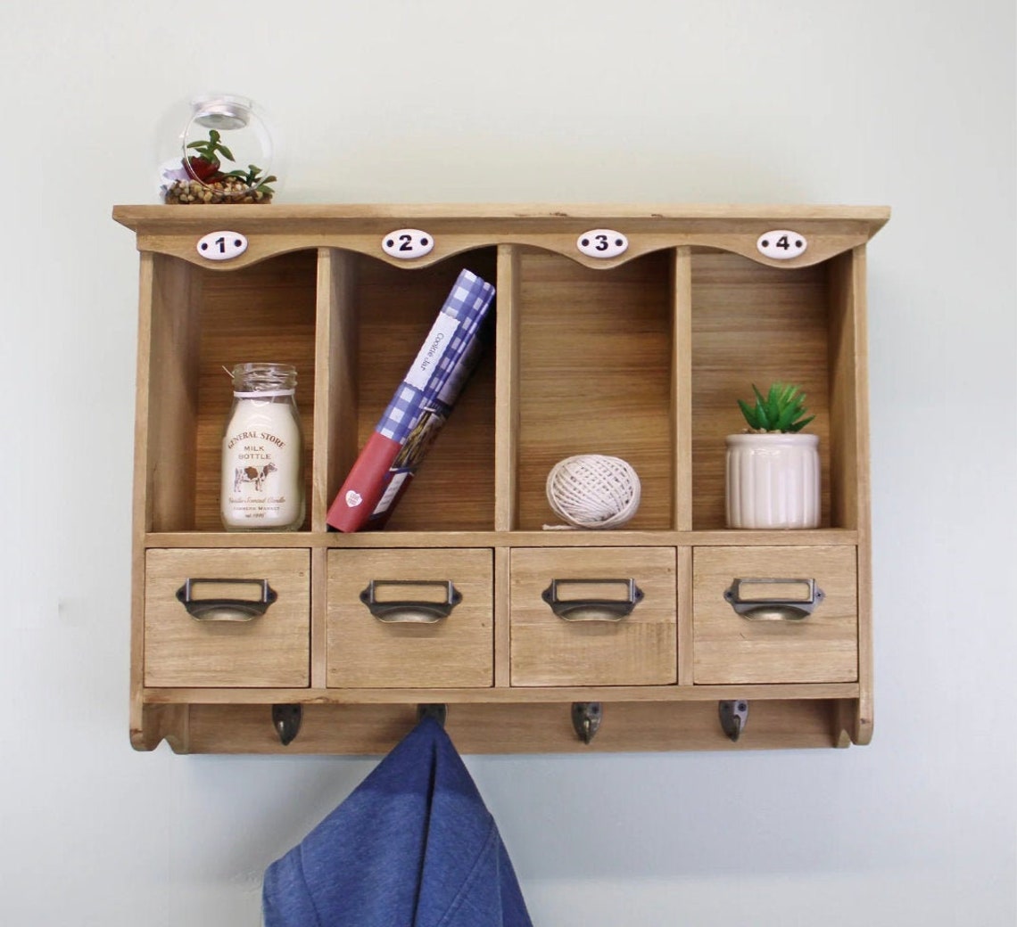 Wooden Wall Hanging Storage Unit Letter Storage Letter | Etsy