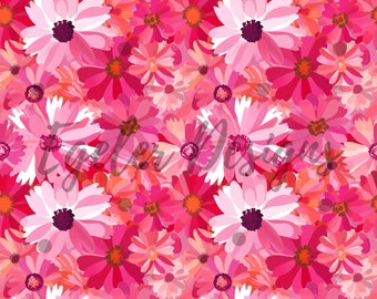 Preppy Summer Watercolor Seamless Pattern, Preppy Floral Seamless File ...