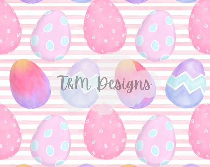 Peach Easter Egg Digital Paper, Seamless Floral Patterns (digital ...