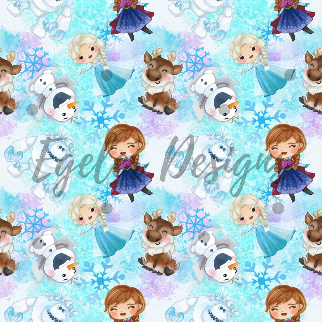 Frozen Seamless Pattern, Seamless File, Frozen Digital Design, Seamless ...