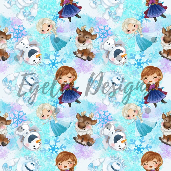 Frozen Seamless - Etsy