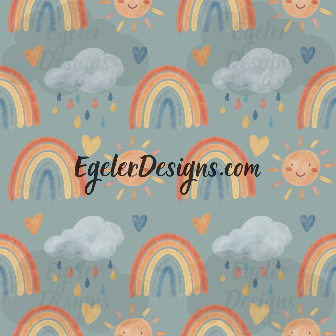 Rainbow Baby Seamless, Seamless Pattern, Digital Paper, Digital,paper ...