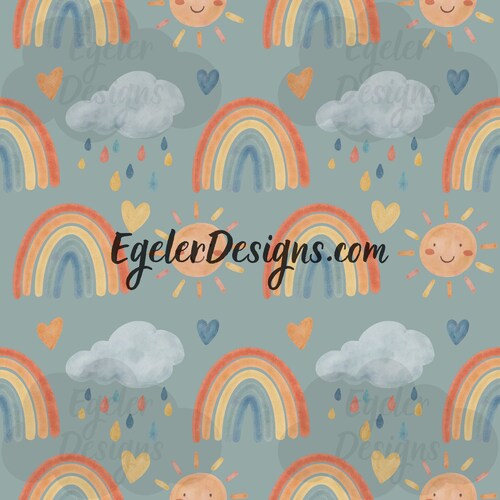 Watercolor Rainbow Digital Paper Floral Rainbow Seamless - Etsy