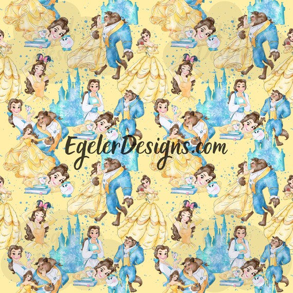 Seamless Pattern Princess Pattern Magic Kingdom Seamless - Etsy