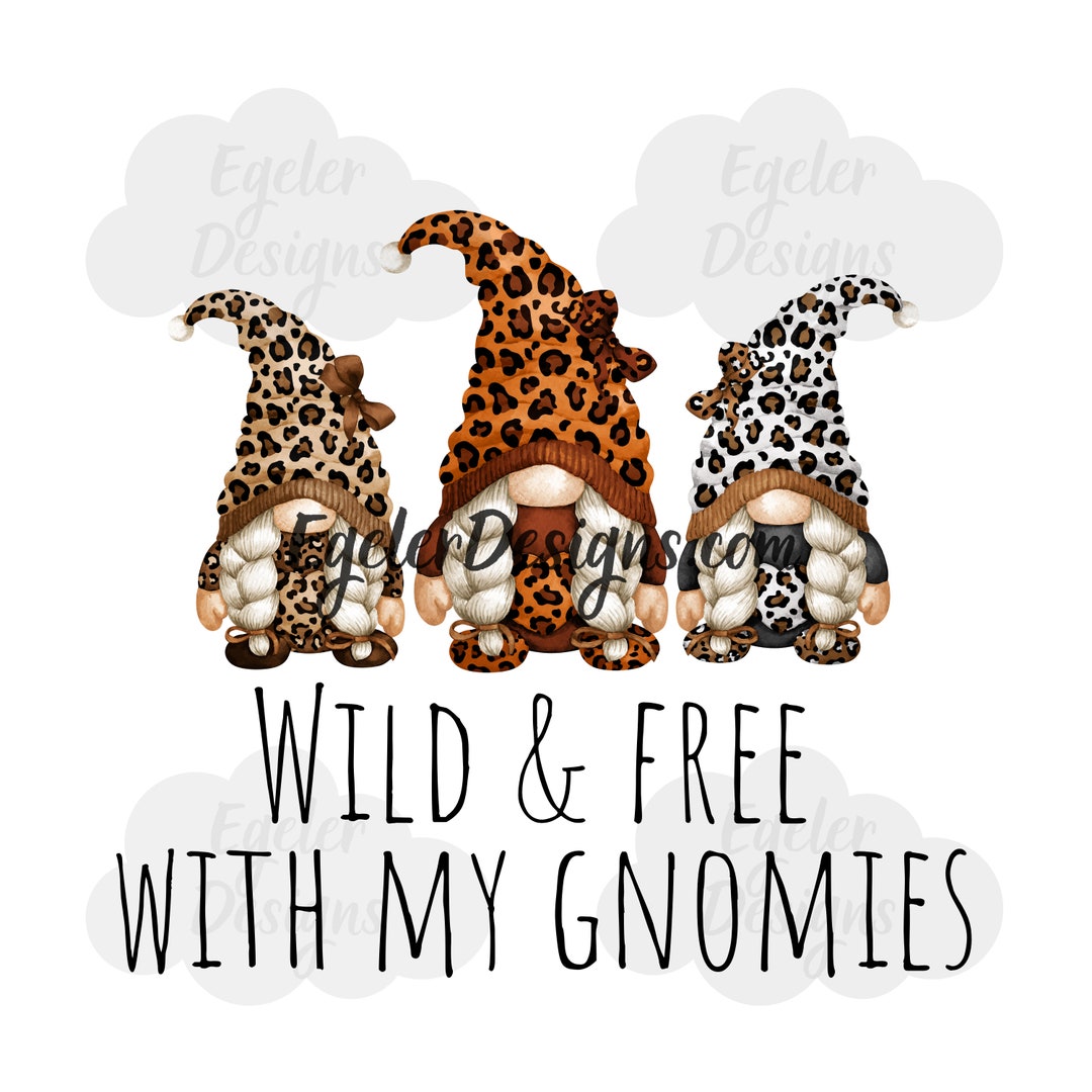 Gnome Clipart, Leopard Gnome, Clipart, Digital Download, Gnome Stickers ...