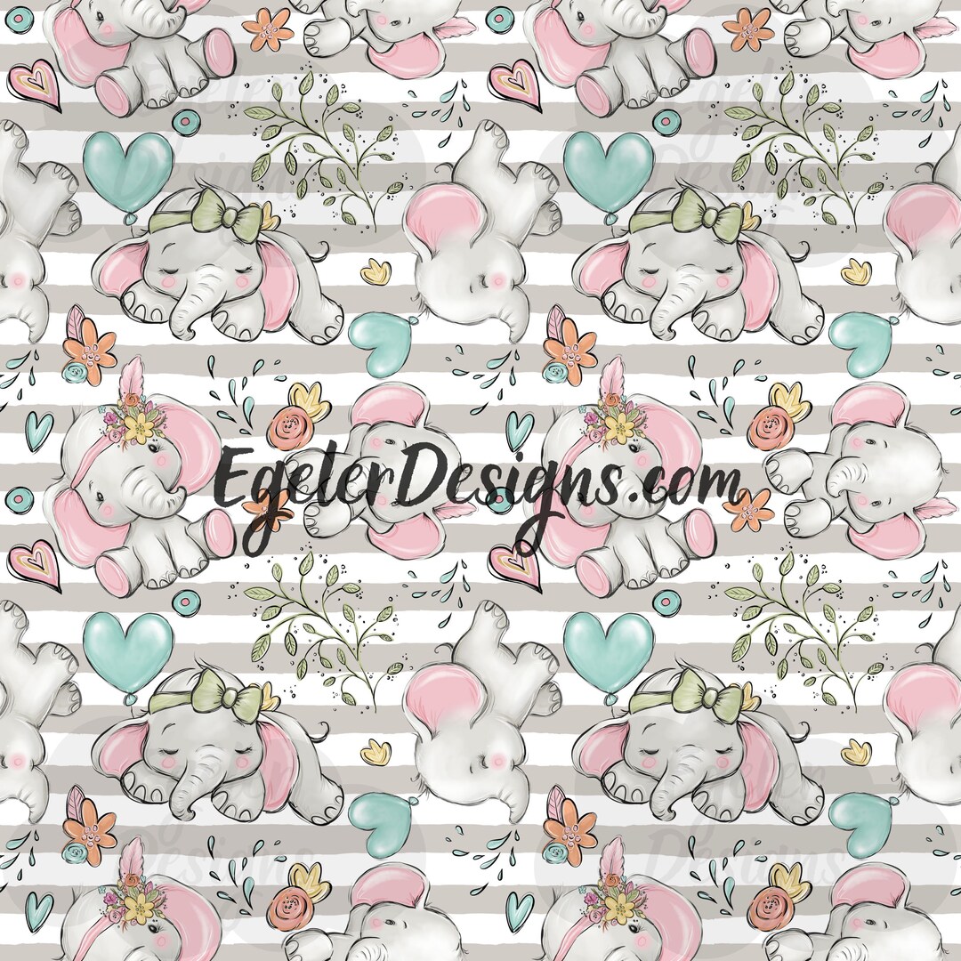 Elephant Seamless File,elephant Seamless,elephant Digital Paper ...
