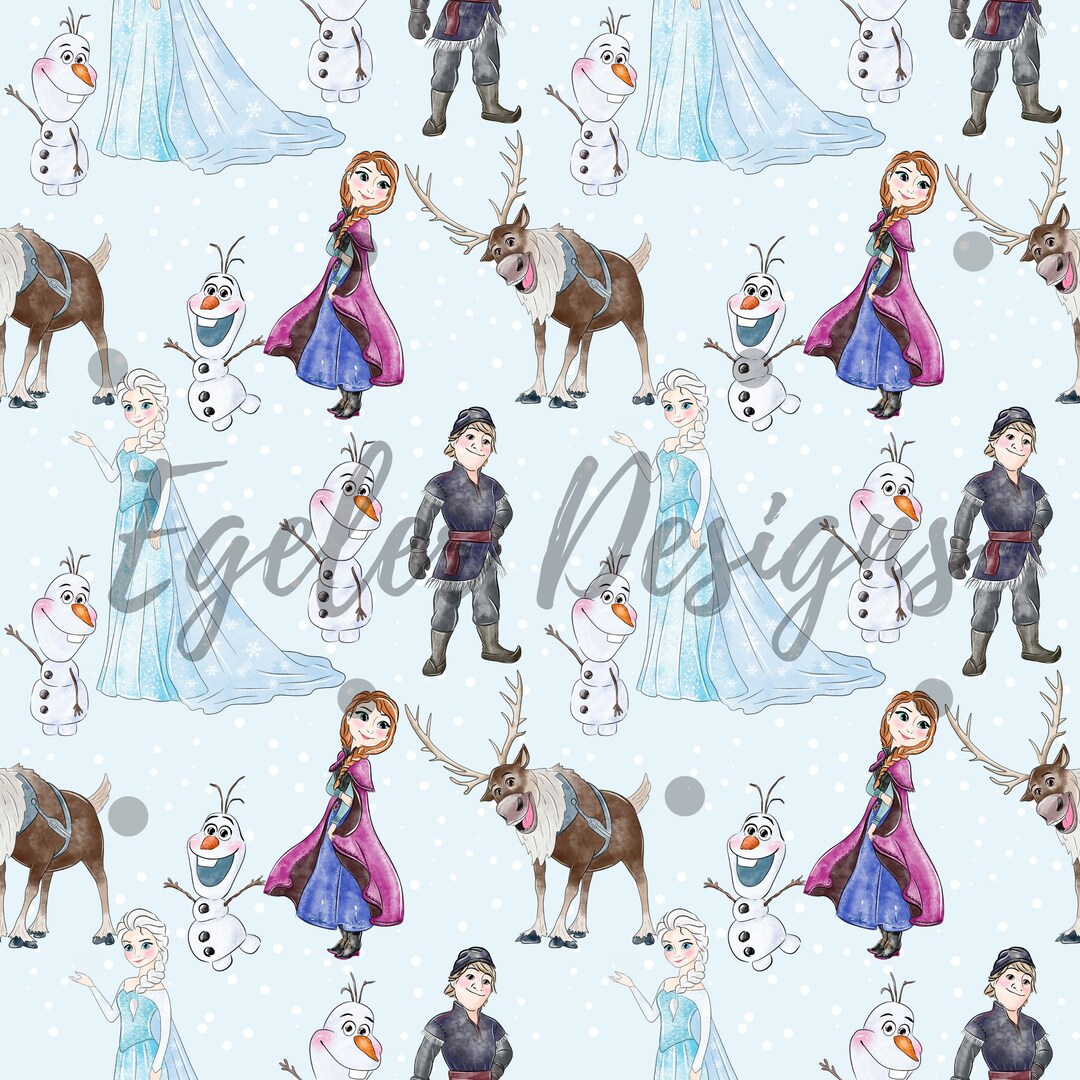 Seamless Pattern, Magic Kingdom Pattern, Seamless, Frozen Pattern ...