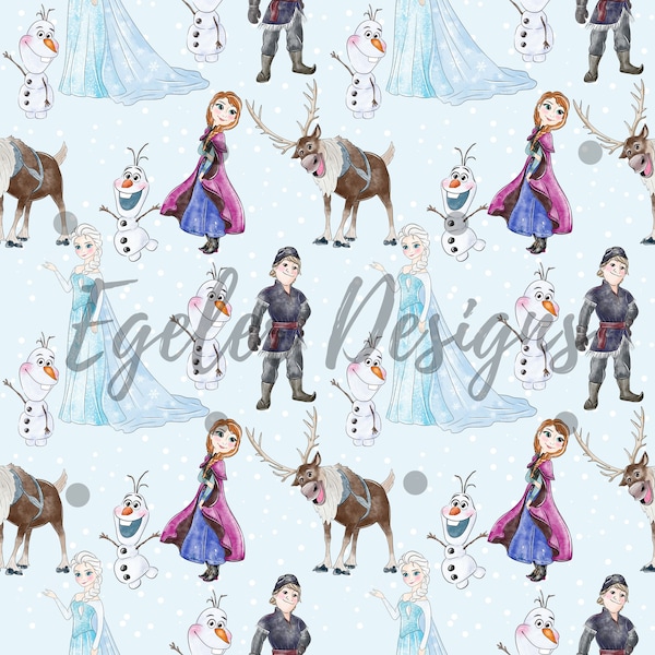 Frozen Background Pattern - Etsy