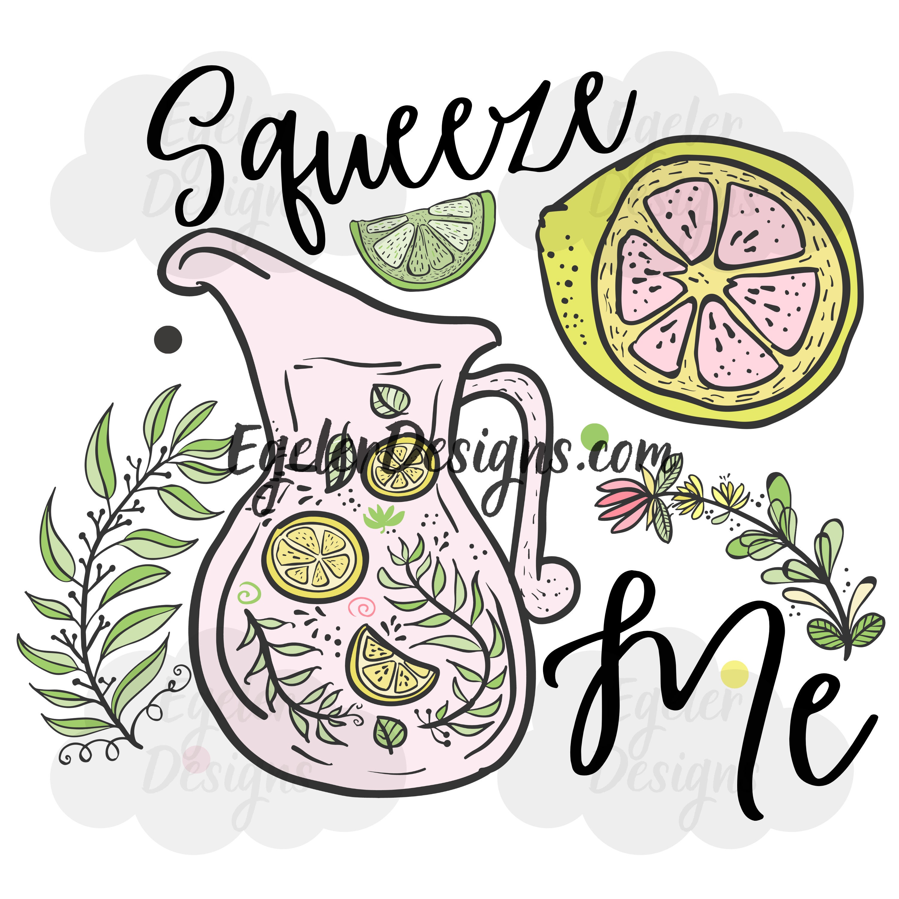 Squeeze Me PNG Clipart Lemon Clipart Lemonade Clipart - Etsy