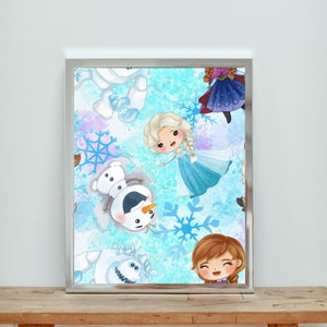 Frozen Seamless Pattern, Seamless File, Frozen Digital Design, Seamless ...