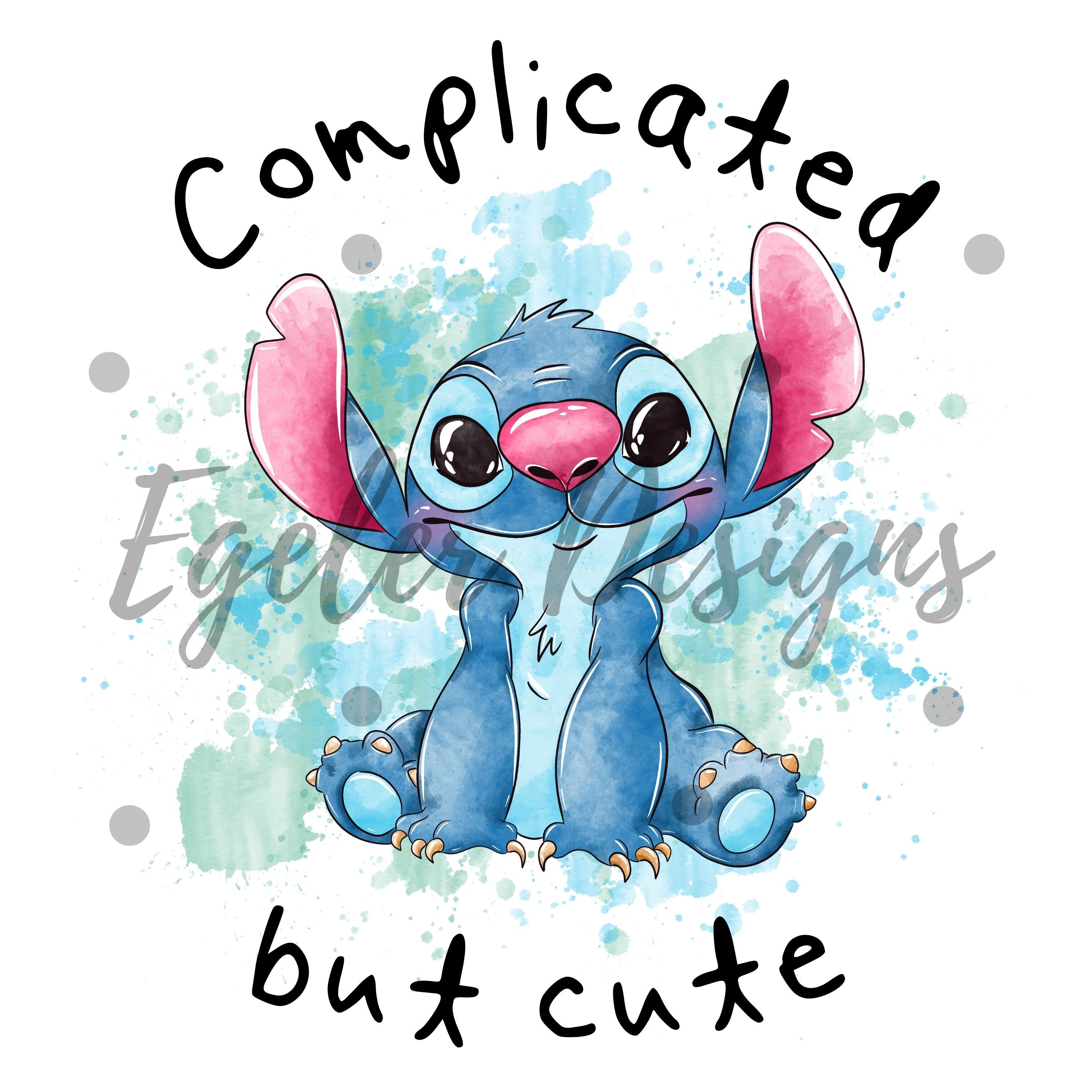 Stitch Png,complicated but Cute, Sublimation,, Blue Alien Clipart ...