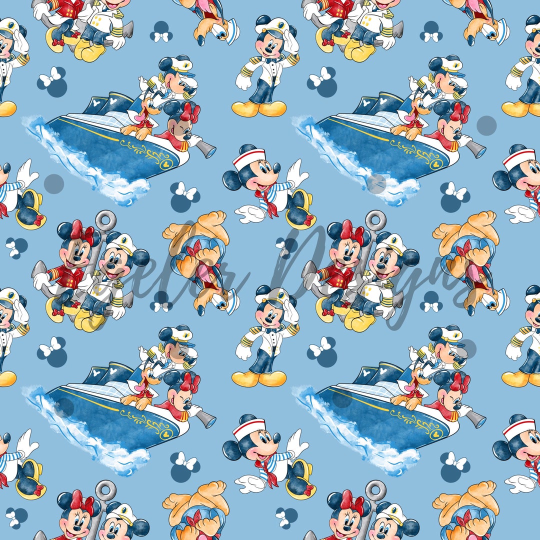 Magic Kingdom Pattern, Seamless Pattern, Mouse Cruise, Cruise Pattern ...
