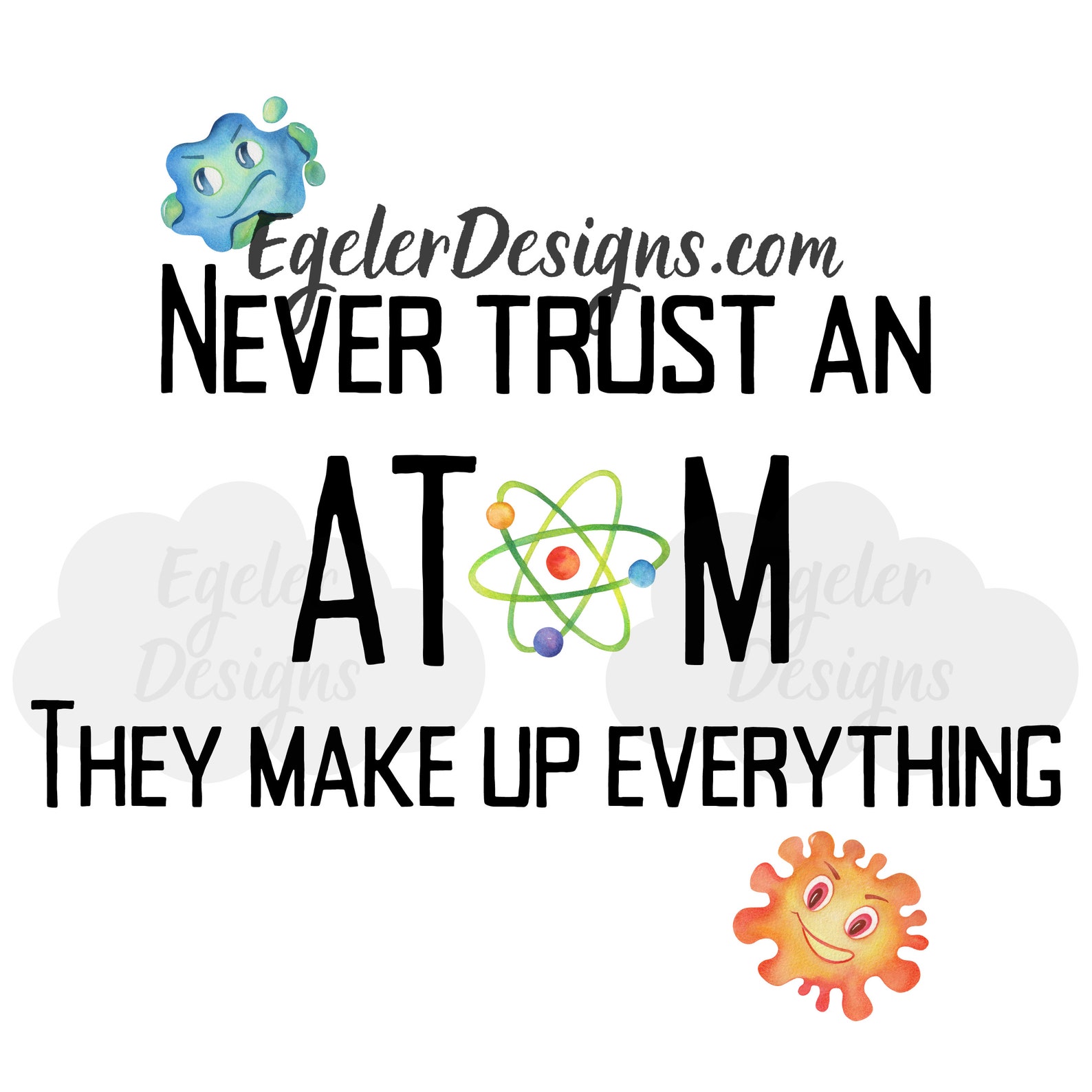 Science Clipart Atom Clipart Chemistry Clipart Science - Etsy