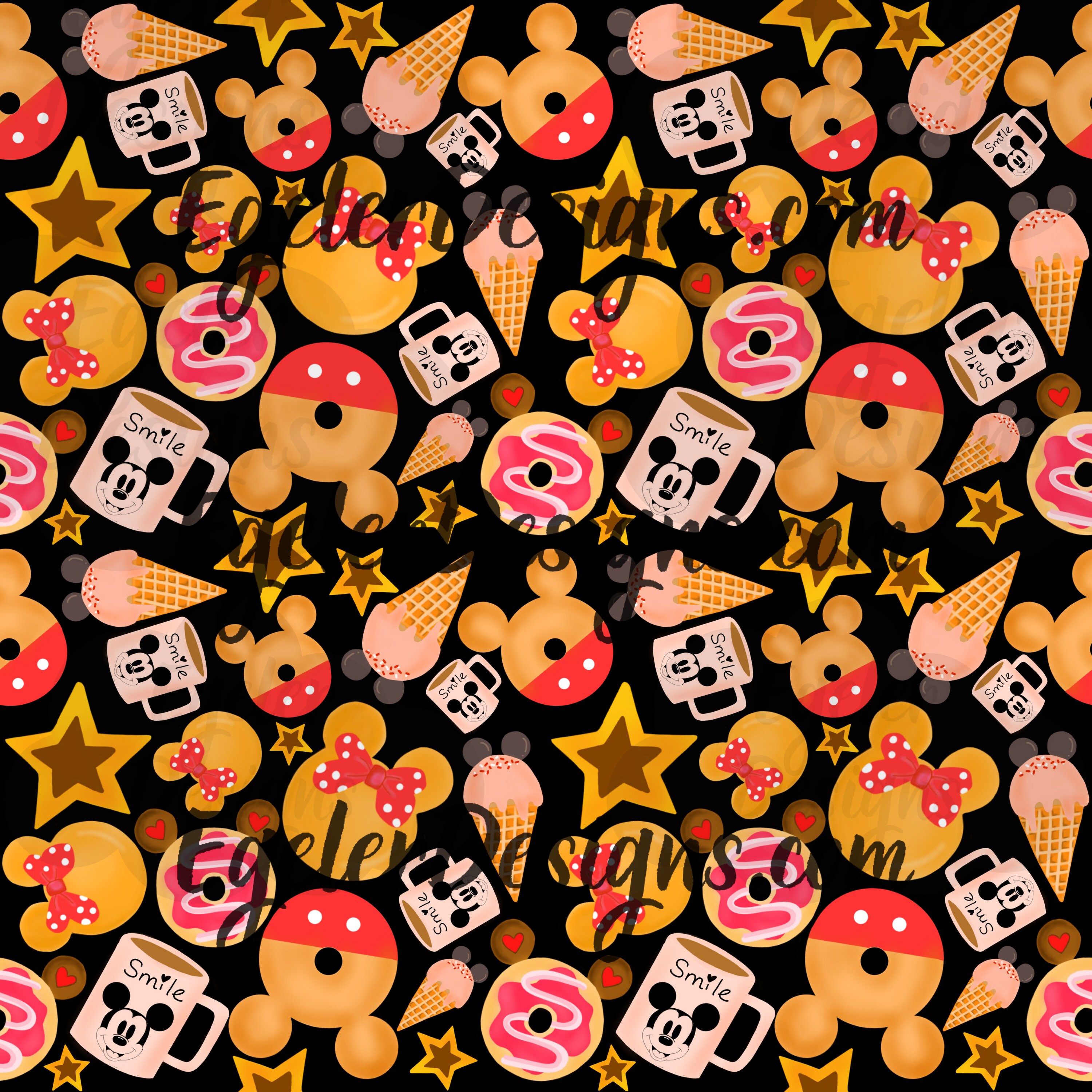 Magic Kingdom seamless pattern seamless pattern magic | Etsy