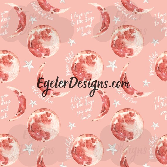 Seamless Moon Pattern Pattern Moon Pattern Celestial Moons | Etsy