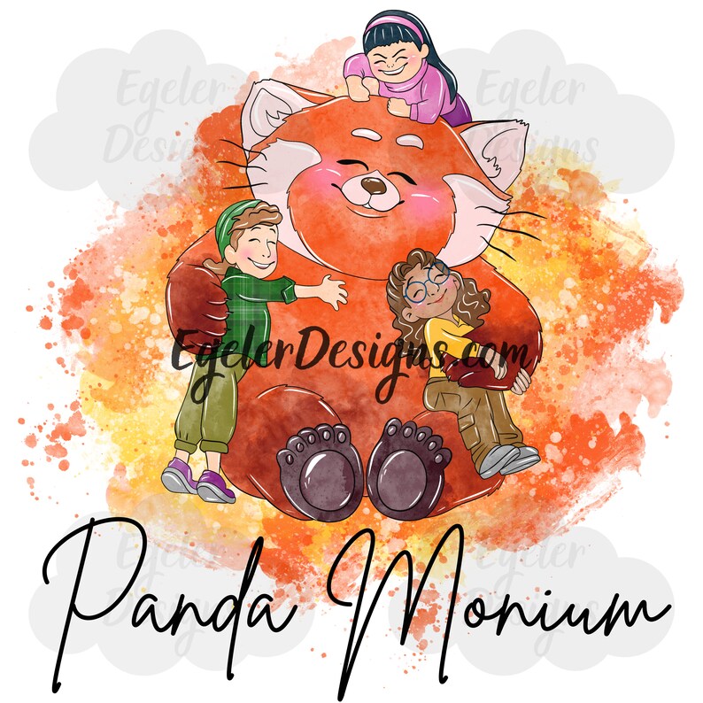 Seamless Pattern Red Panda Clipart Magic Kingdom - Etsy