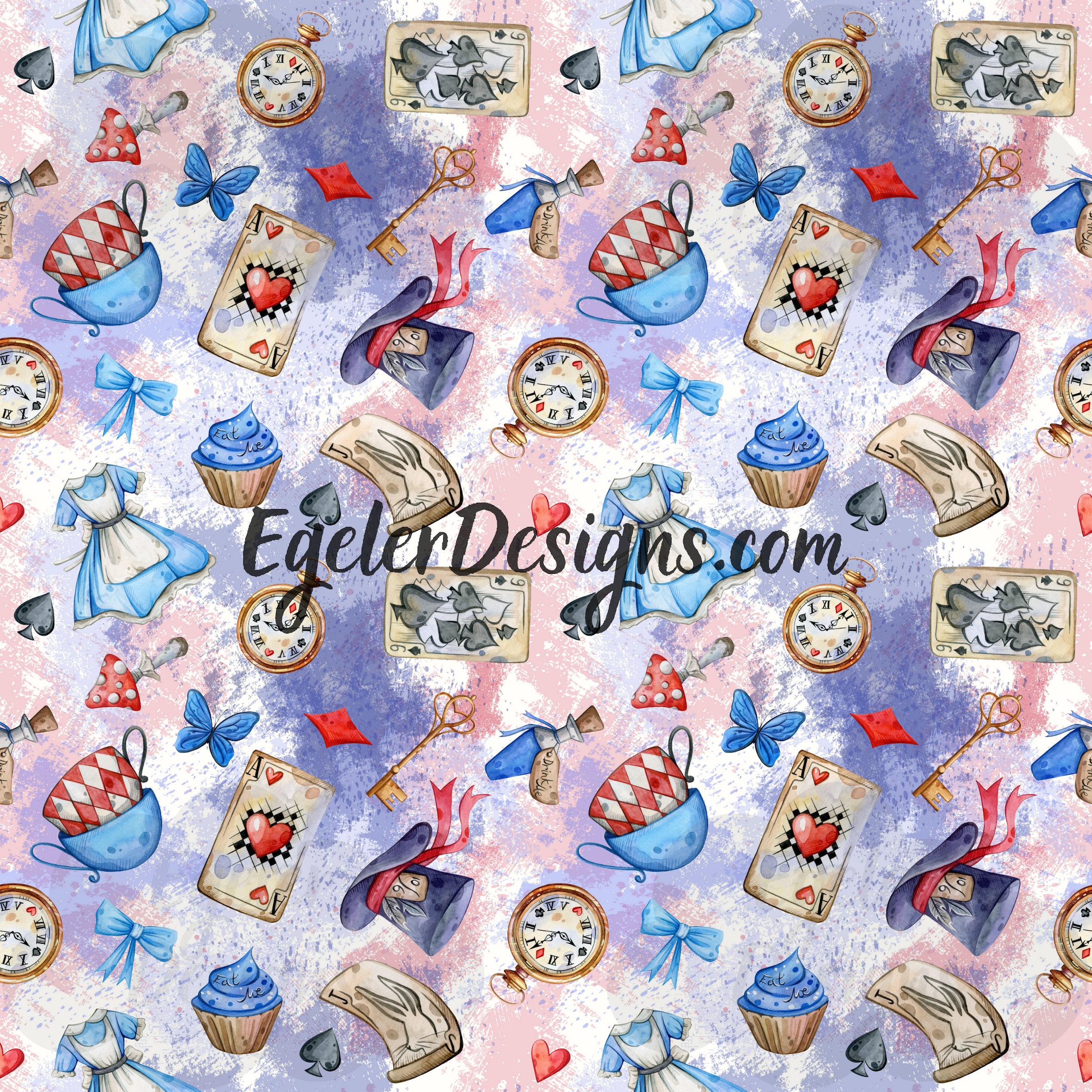 Seamless pattern wonderland pattern magic kingdom seamless | Etsy