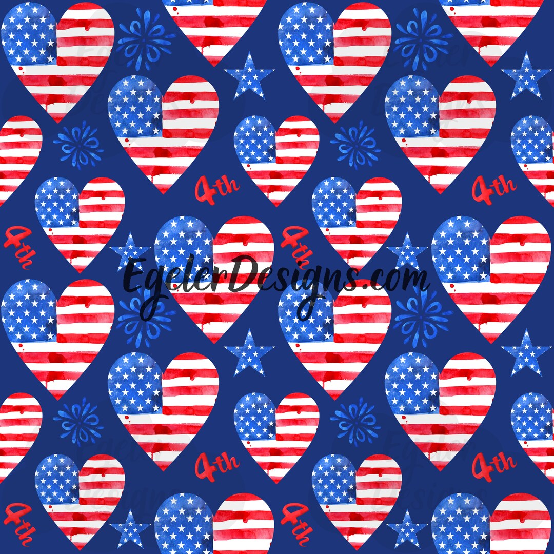 Seamless Pattern, Fourth of July, Seamless, Pattern, Holiday Pattern ...